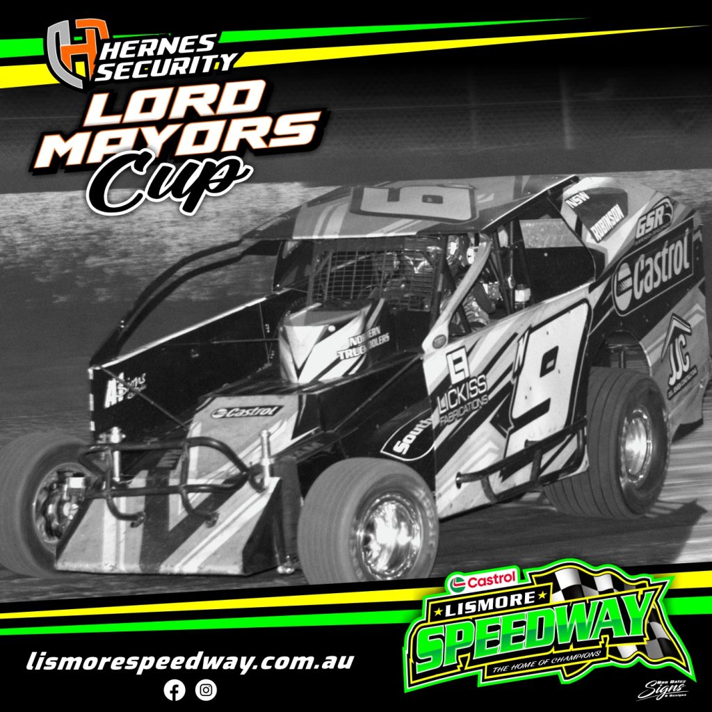 ROBINSON TO DEFEND LORD MAYOR’S CUP – NOVEMBER 4 – Lismore Speedway